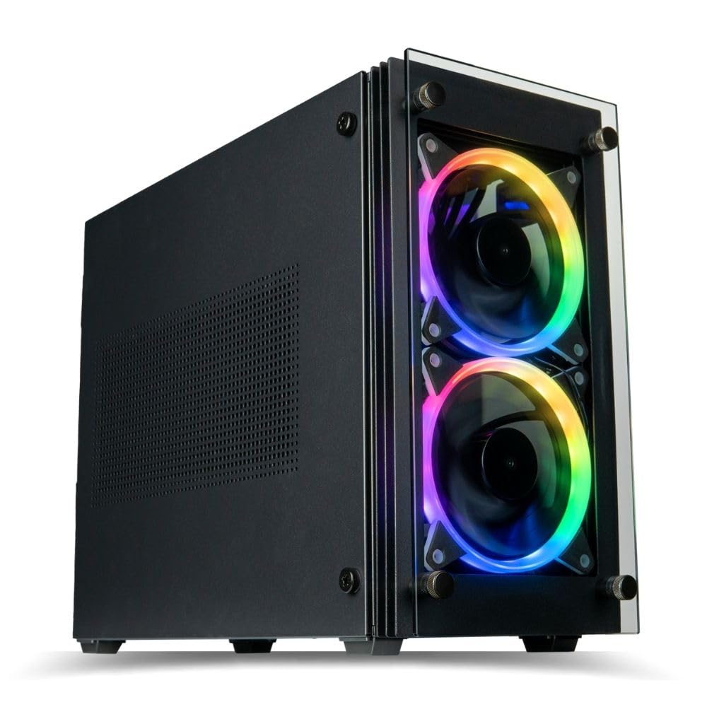 Empowered PC Stratos Mini Gaming Desktop - NVIDIA GeForce GTX 1660 Super, Intel 12-Core i7-12700KF Processor, 32GB DDR5 RAM, 1TB NVMe SSD, WiFi, Windows 11H - Tiny Liquid Cooled Gamer RGB Computer
