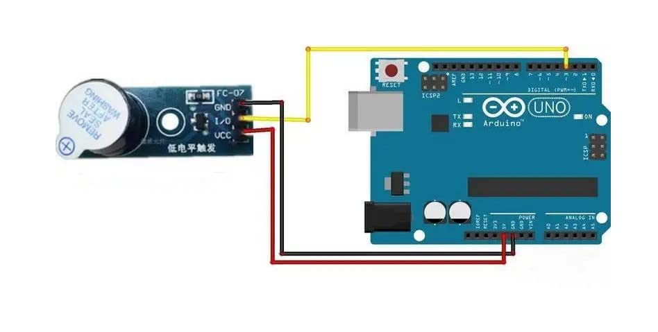 Fielect Small Active Buzzer Module KY-012 Piezoelectric Alarm Beeper for Arduino