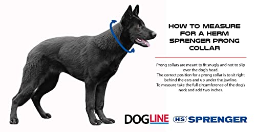 Herm Sprenger Black Stainless Steel Prong Dog Training Collar with Quick Release Buckle Ultra-Plus Pet Pinch Collar No-Pull Collar for Dogs Made in Germany 3.2mm x 20in Medium