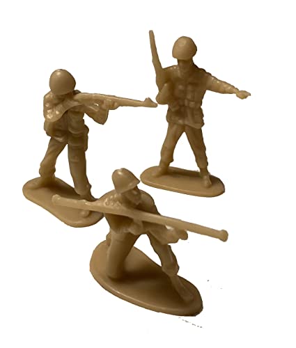 Army Men Action Figures - Green/Tan - 35 pcs