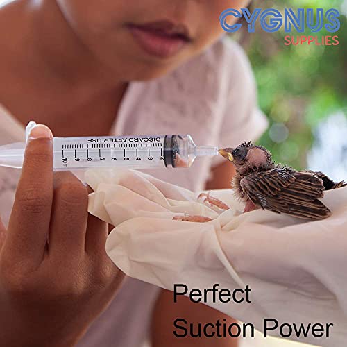 CYGNUS SUPPLIES 4 Pack - 10ml Syringes Without Needle for Measuring, Lip Gloss, Liquid refilling, Dispensing, DIY Crafts, DIY Lip Gloss Accessories, Feeding Pets, Food, Scientific Labs