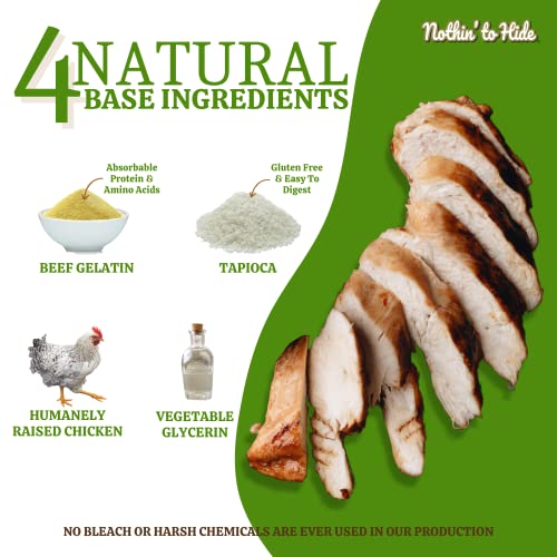 Fieldcrest Farms Nothing to Hide Natural Rawhide Alternative Twist Stix for Dogs - 3 Pack (30 Sticks) Premium Grade Easily Digestible Chews - Great for Dental Health (Chicken, Small Stix)