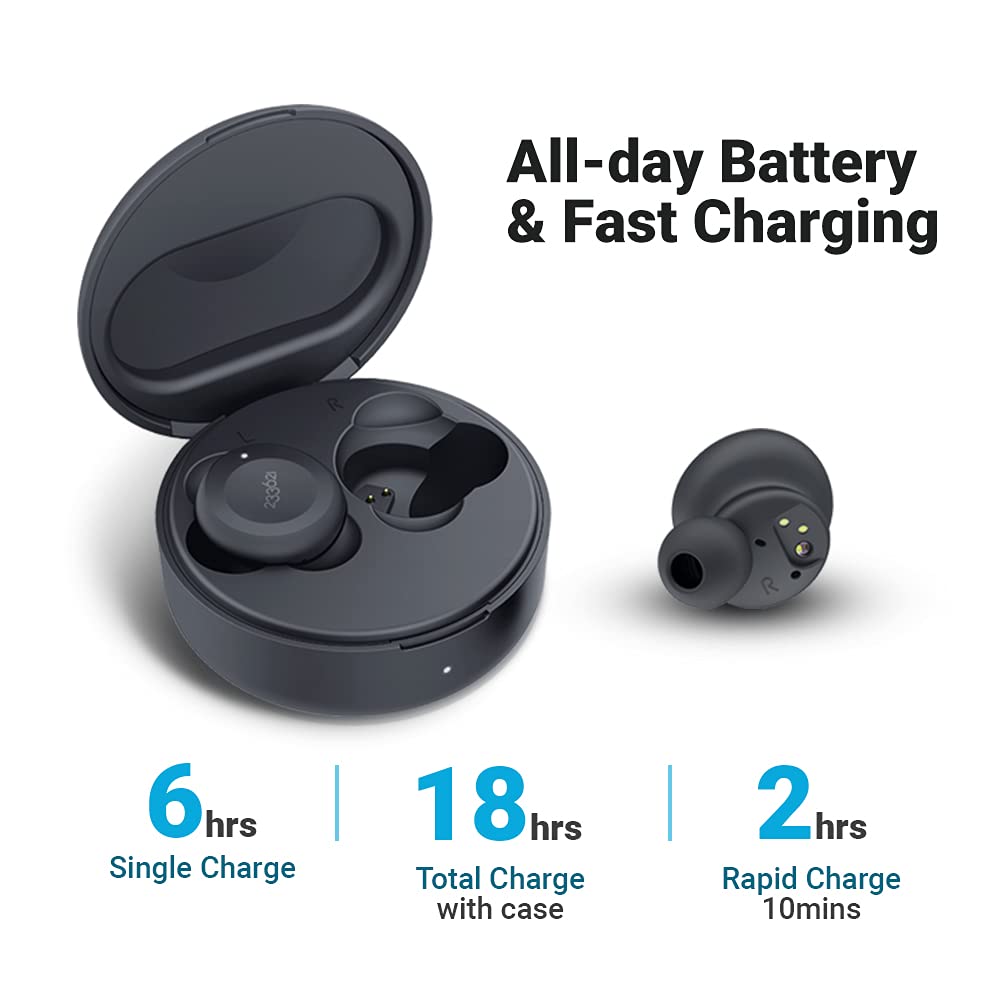 233621 Pearl Wireless Bluetooth 5.0 Sports Earbuds with Mic, 24H Playtime IPX4 Waterproof Earbuds Touch Control Headset with Wireless Charging Bass Stereo, Sweatproof for Running,Workout,Gym