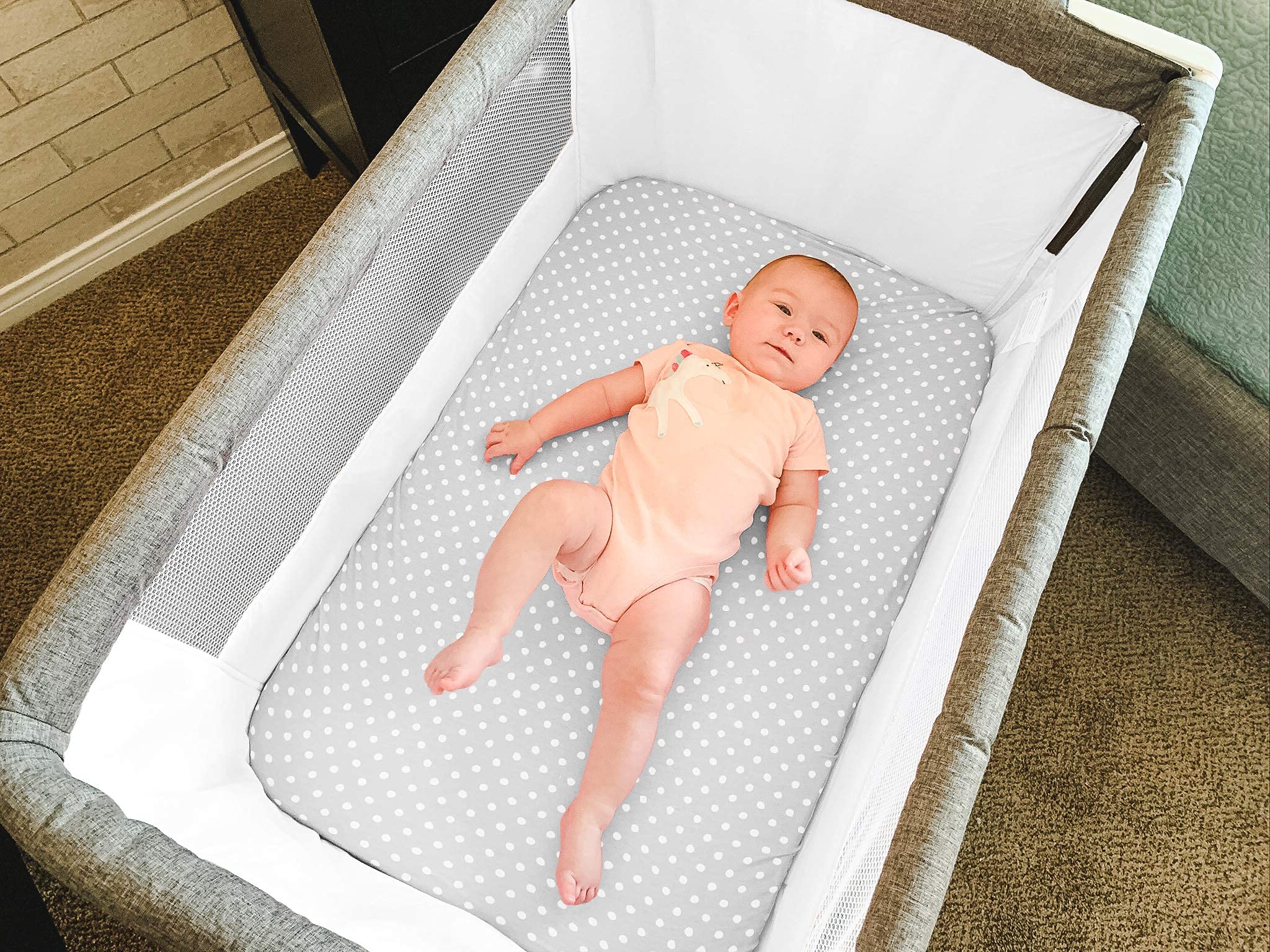 Bassinet Bed Sheets – Premium Bassinet Fitted Sheet for Halo, Mika Micky, Maxi COSI & Others - 4 Pack 100% Jersey Knit - Bassinet Bedding for Standard Size Oval or Halo Bassinet Pads for Boys & Girls