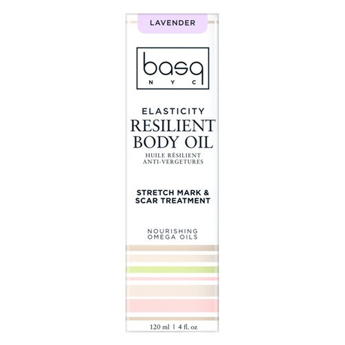 Basq Skin Care Resilient Body Stretch Mark Oil, Lavender, 4 Fluid Ounce