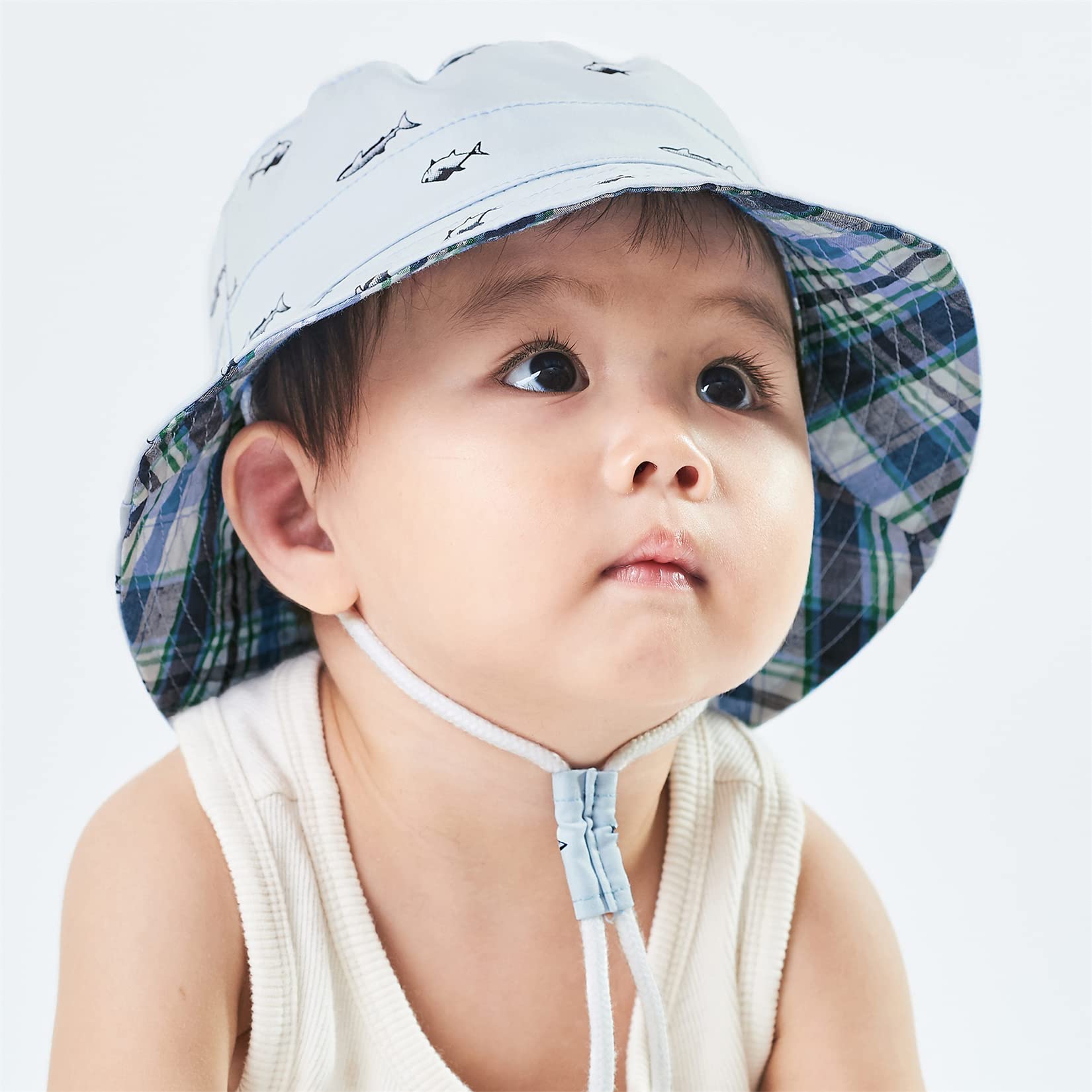 Durio Baby Sun Hat Sun Protection Baby Hats Double Sides Toddler Sun Hats Cap Summer Beach UPF 50+