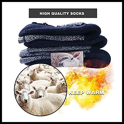 2 Pairs Merino Wool Heated Socks Mens Winter Thermal Warm Socks