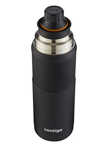 Contigo Thermal Bottle Thermalock Travel Mug, Stainless Steel Thermal Mug, Vacuum Flask, Leakproof, Coffee Mug with BPA Easy-Clean Lid, Matte Black, 740 ml