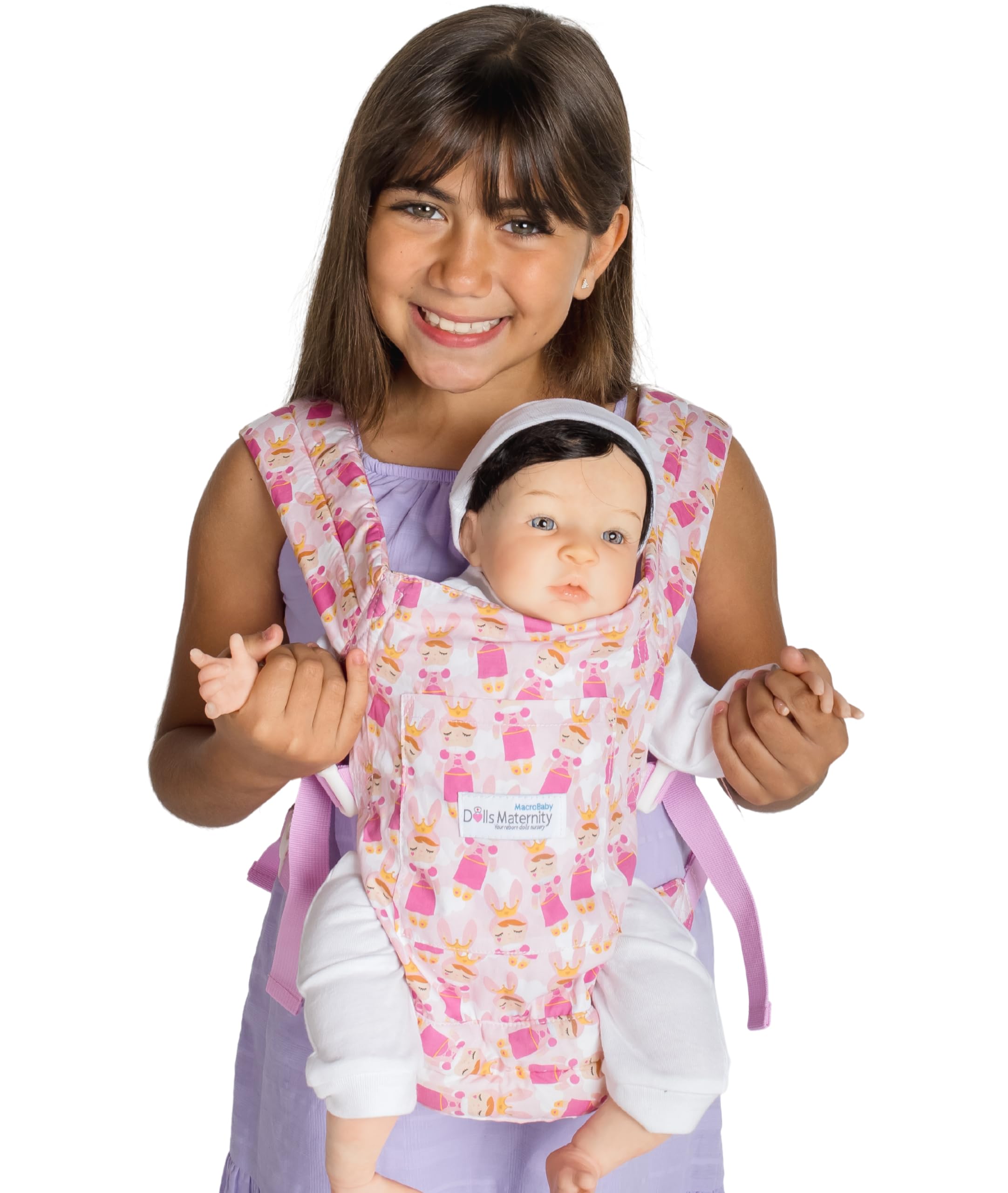 Baby Doll Carrier, Front and Back Toy Carrier Reborn Doll Carrier | Doll Accessories by MacroBaby (MeToo Doll)