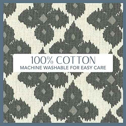Elrene Home Fashions Everyday Casual Prints Assorted Cotton Fabric Kitchen Towels, Set of 4, 17" x 28", Gray 4 Count