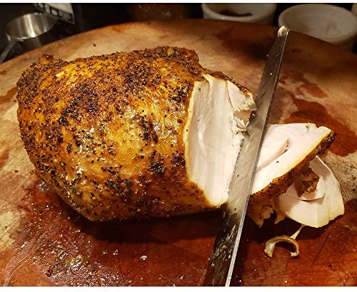 SpitJack BBQ Smoked Brisket Knife for Meat Carving and Slicing - SS, Granton Edge, 11 Inch Blade