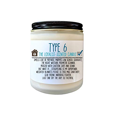 Type 6 Funny Personality Type Gift Enneagram Gift Candle Birthday Gift The Loyalist Birthday Gift for Her Gift for Friend Holiday Gift