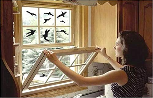 Anti-Collision Window Bird Stickers Glass Door Protection Save Birds Window Decals, 12 Pcs (Combinations)