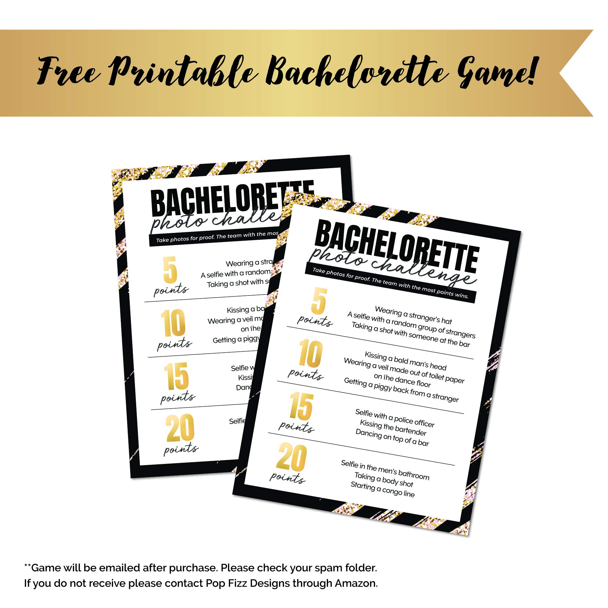 6 Pack of Bachelorette Party Favors | 1 'Bride to Be' and 5 'Tribe' Hair Ties| Pop Fizz Designs