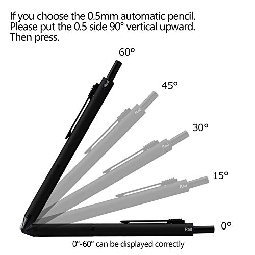 DUNBONG 4 in 1 Multicolor pen, Metal Cased Multifunction Pen, 0.5mm Mechanical Pencil, Red Ball Pen, Blue Ball Pen and Black Ball Pen, 1-Count (Black)