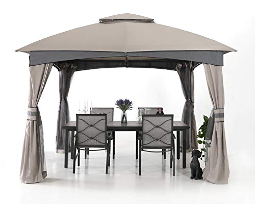 ABCCANOPY 8x8 Outdoor Gazebo - Patio Gazebo with Mosquito Netting, Outdoor Canopies for Shade and Rain for Lawn, Garden, Backyard & Deck (Gray)