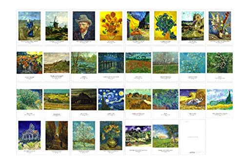 HOSTEESSCHOICE Vintage Vincent Van Gogh Famous Paintings Postcards, 30 PCS,Premium Collectable Retro Art Gifts, Perfect Stocking & Greeting Gift4x6 Inch-Van Gogh