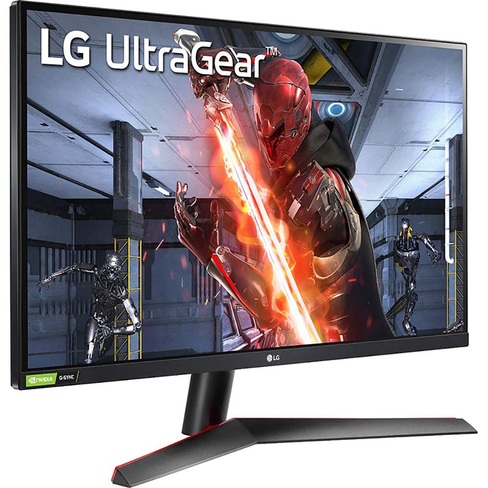 LG 27GN800-B 27 inch Ultragear QHD IPS 144Hz 16:9 G-SYNC HDR Monitor Bundle with Deco Gear HDMI Cable 2 Pack + Gamer Surface Mousepad + Screen Cloth