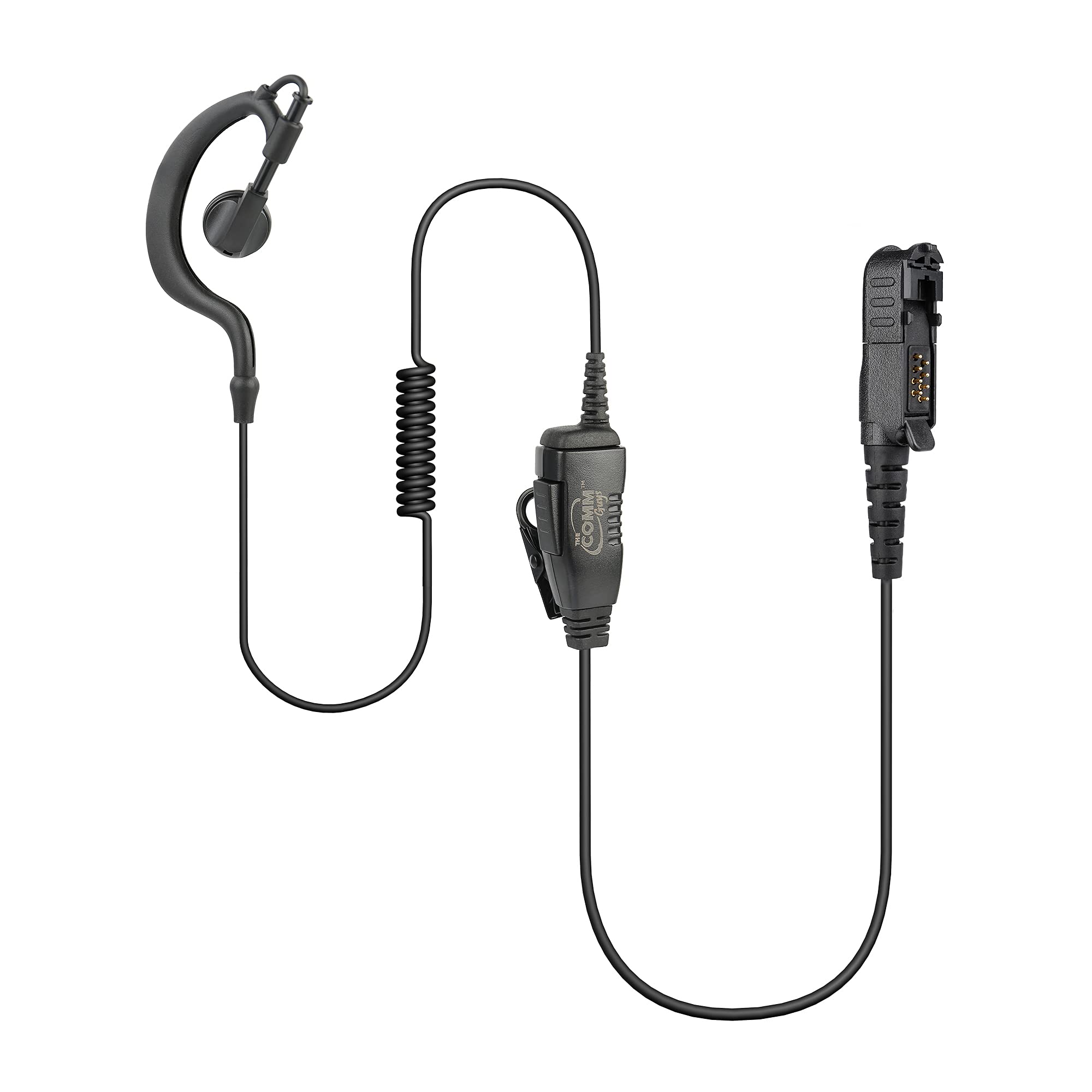 The Comm Guys 1-Wire Earhook Earpiece and Mic Headset, Compatible with Motorola XPR 3300e XPR 3500e XPR3300 XPR3500 Two Way Radios