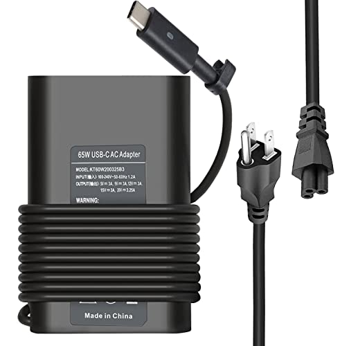 65W 45W Dell Laptop Charger USB C for Dell Latitude 5420 5520 5320 7420 7430 7400 7370 7390 7275 7285, XPS 13 7390 9350 9380 9370 9360 9310 9365 9300 9550 USB C Laptop Charger