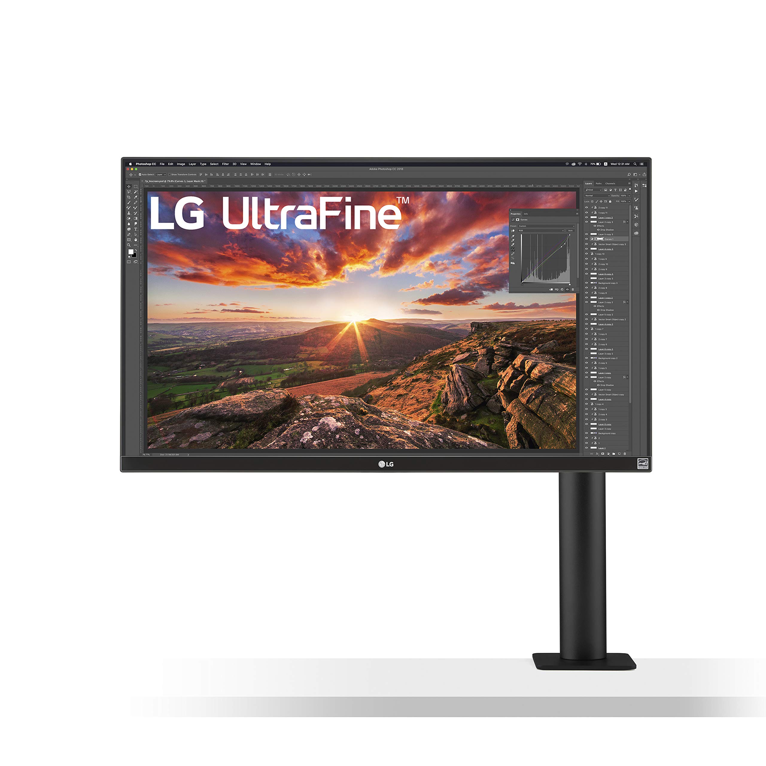 LG 27UN880-B – 27” UHD (3840 x 2160) Ergo IPS Ultrafine Monitor with sRGB 99% Color Gamut, VESA DisplayHDR 400 and USB Type-C (60W PD) -Black (Renewed)