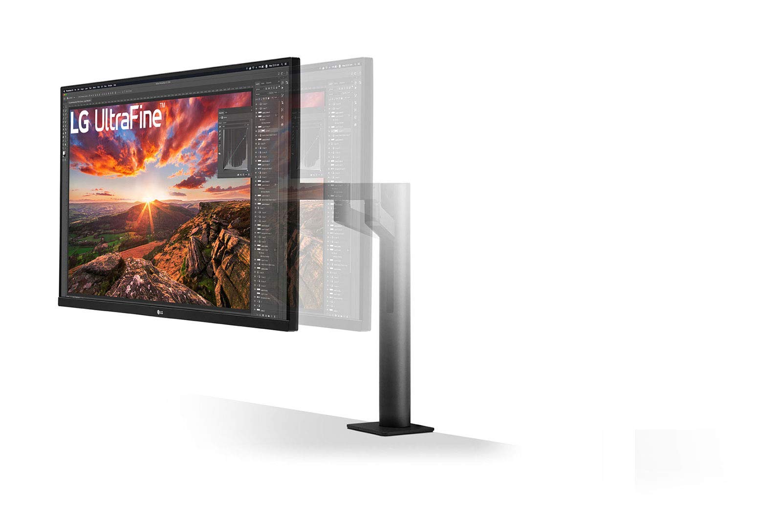 LG 32BN88U-B 31.5” Ergo IPS UHD 4K Ultrafine Monitor (3840x2160) with Ergonomic Stand & C-Clamp, USB Type-C, DCI-P3 95%(Typ.), HDR10 and AMD FreeSync, Black (Renewed)