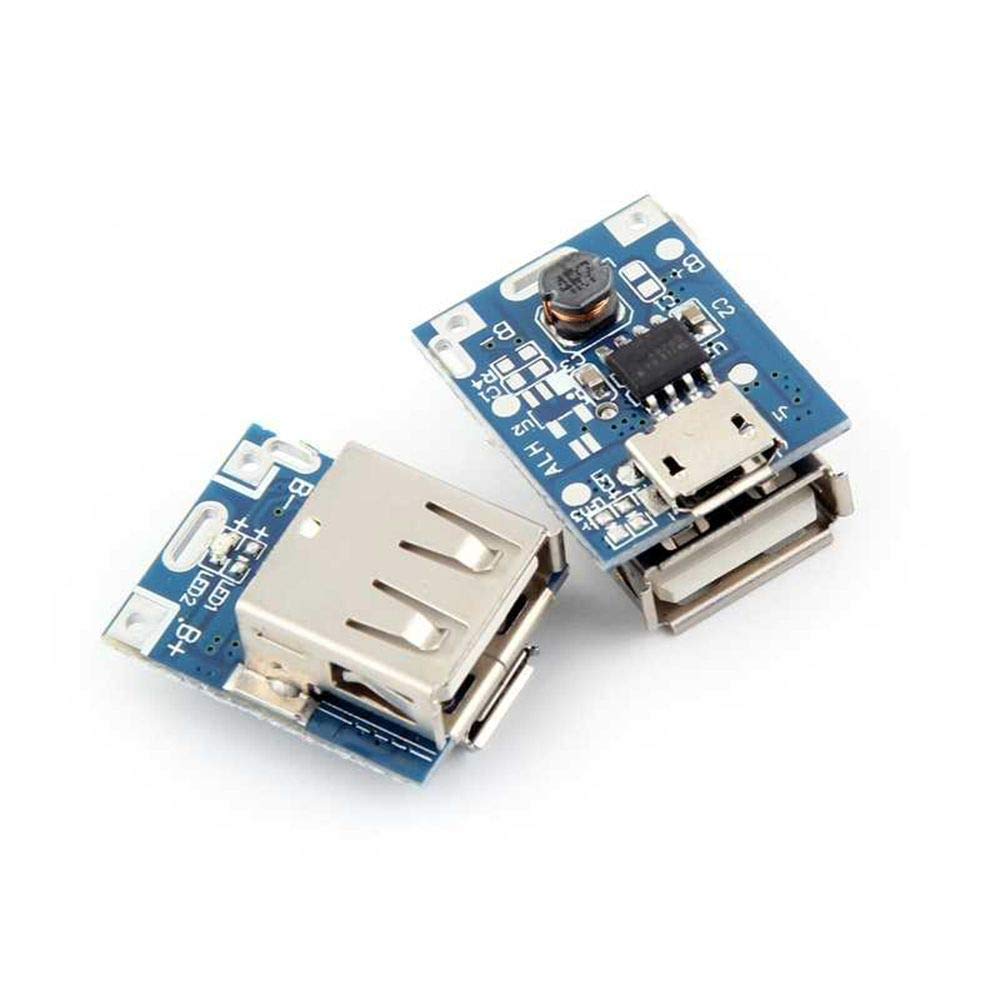 DAOKI 10Pcs 5V Battery Charging Protection Board 1A Boost Step Up Power Supply Module 134N3P Lithium Battery Li-ion Charger Board for DIY LED Display USB and Micro Port