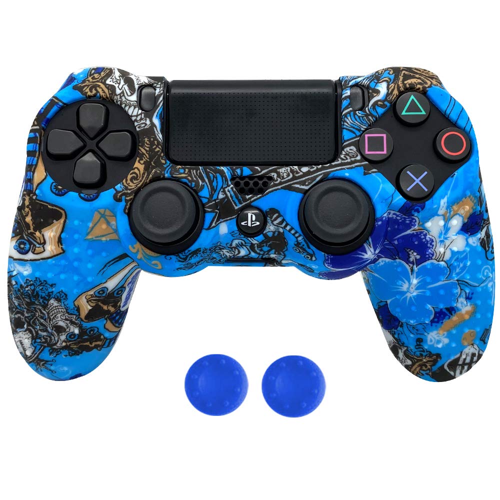 Antil-Slip Silicone Controller Cover Protective Case for PS4/SLIM/PRO Controller Soft Cover Skin for Dualshock 4 Controller with 2 Thumb Grips(Witch)
