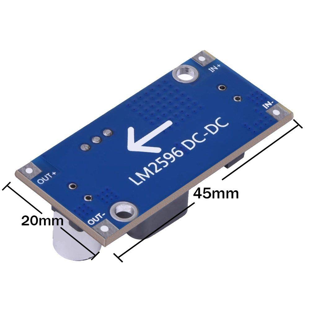 DAOKI 6Pcs Step-Down Power Supply Module LM2596 LM2596S Buck Converter DC to DC 3.0-40V to 1.5-35V High Efficiency Voltage Regulator Module