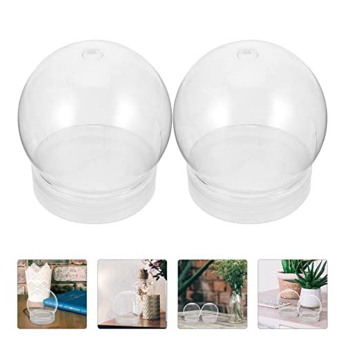 Artibetter 10pcs DIY Snow Globe Water Globe 4inch Clear Plastic Water Globes with Screw Off Cap for DIY Christmas Crafts and Customization