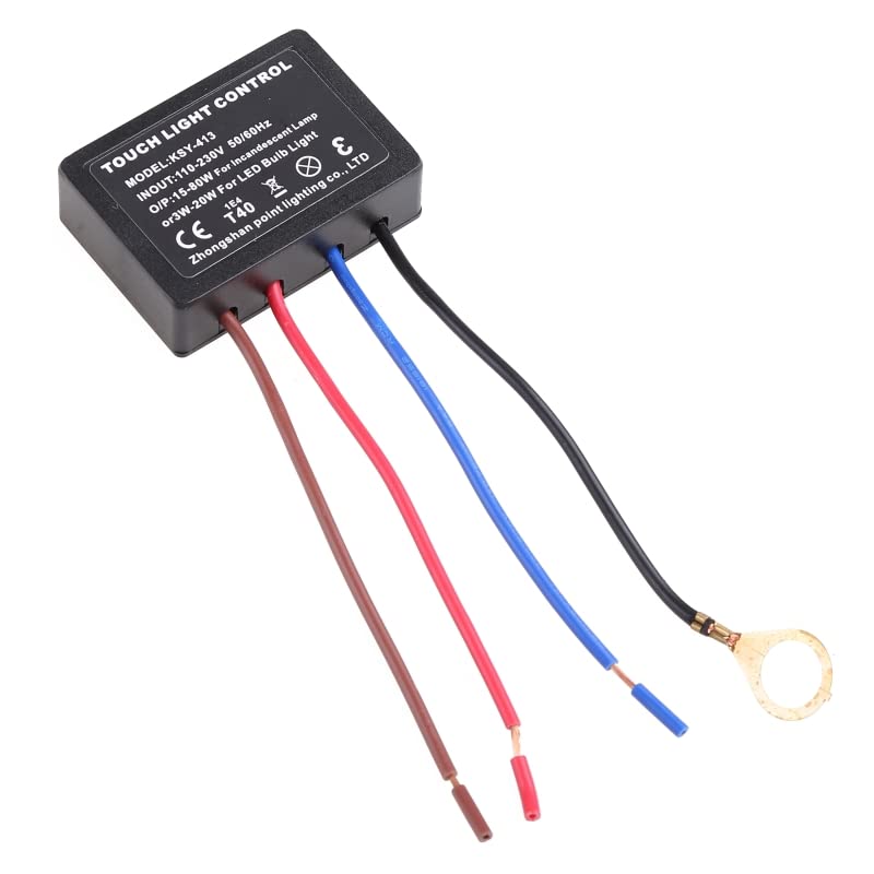 2 PCS 220V 3-Way Touch Control Dimmer Switch,Desk LED Lamp Light Sensor Dimmer Repair Kit Control Module Replacement Sensor for Bulbs (1 A)