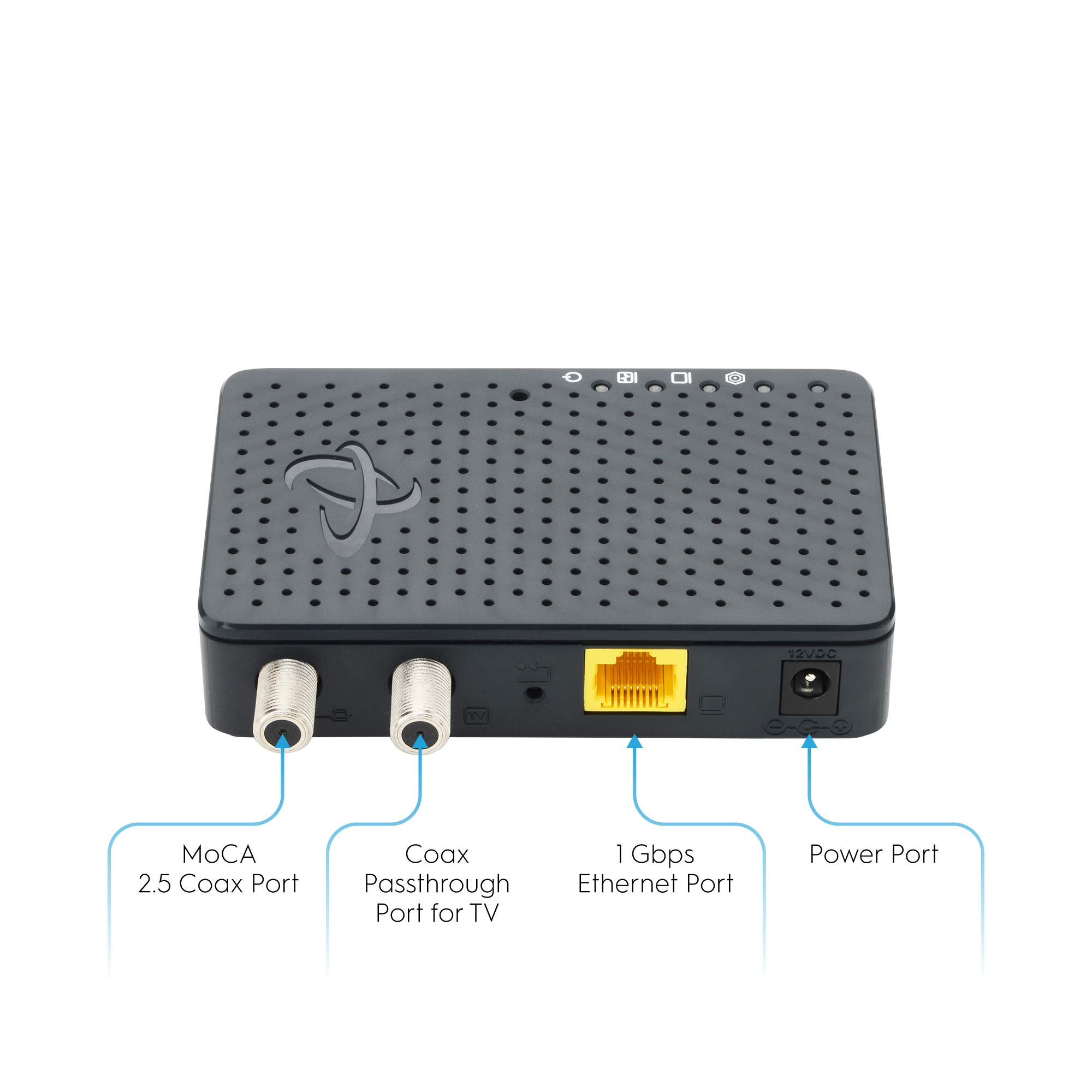 Hitron Bonded MoCA 2.5 Adapter (2-Pack) | 1 Gbps Ethernet, 2.5 Gbps Over existing Coax Cable | Ideal Backbone for Mesh WiFi, Streaming and Gaming | 2 HTEM4 Adapters in Kit