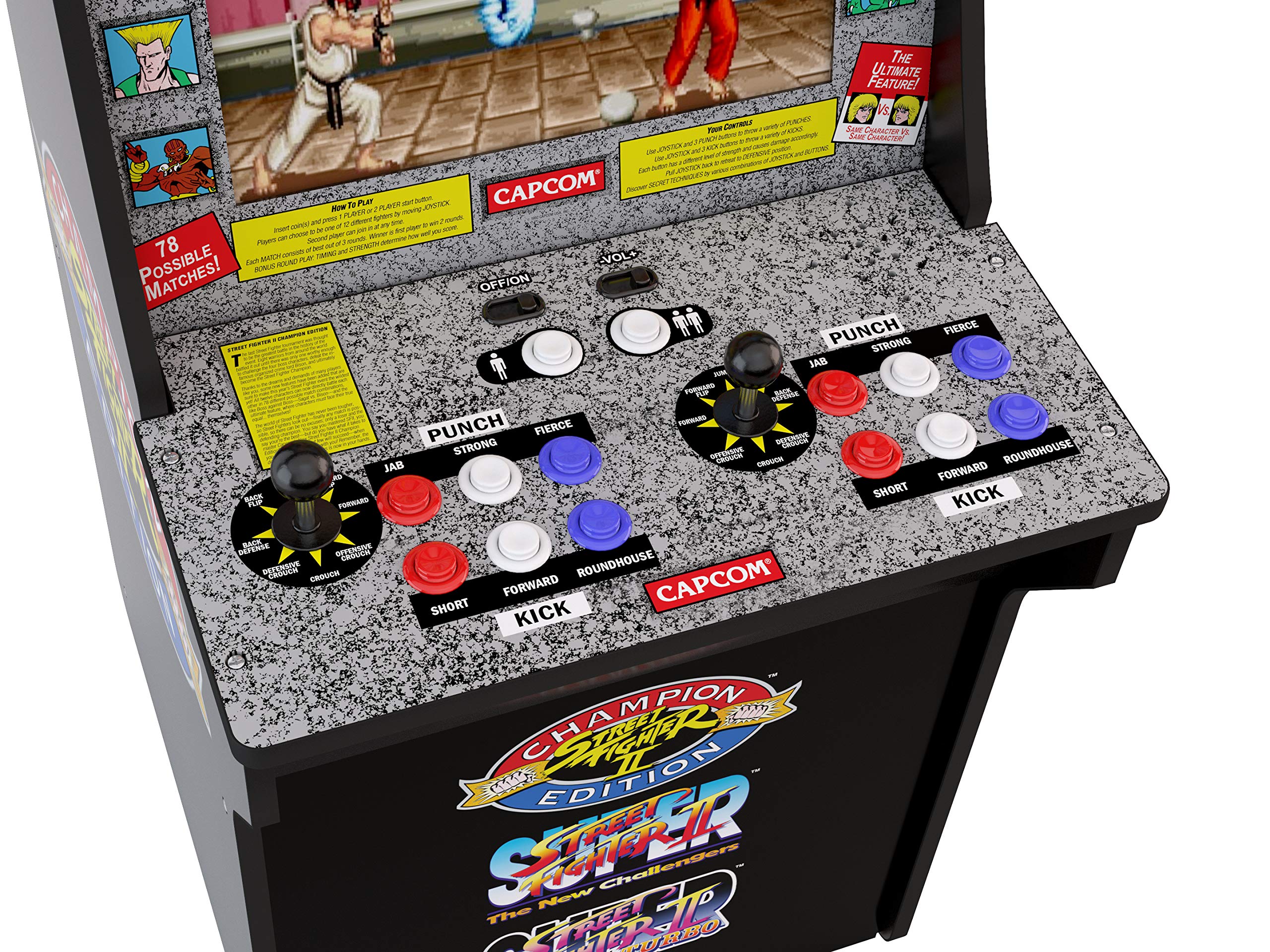ARCADE1UP Street Fighter - Classic 3-in-1 Home Arcade, 4Ft