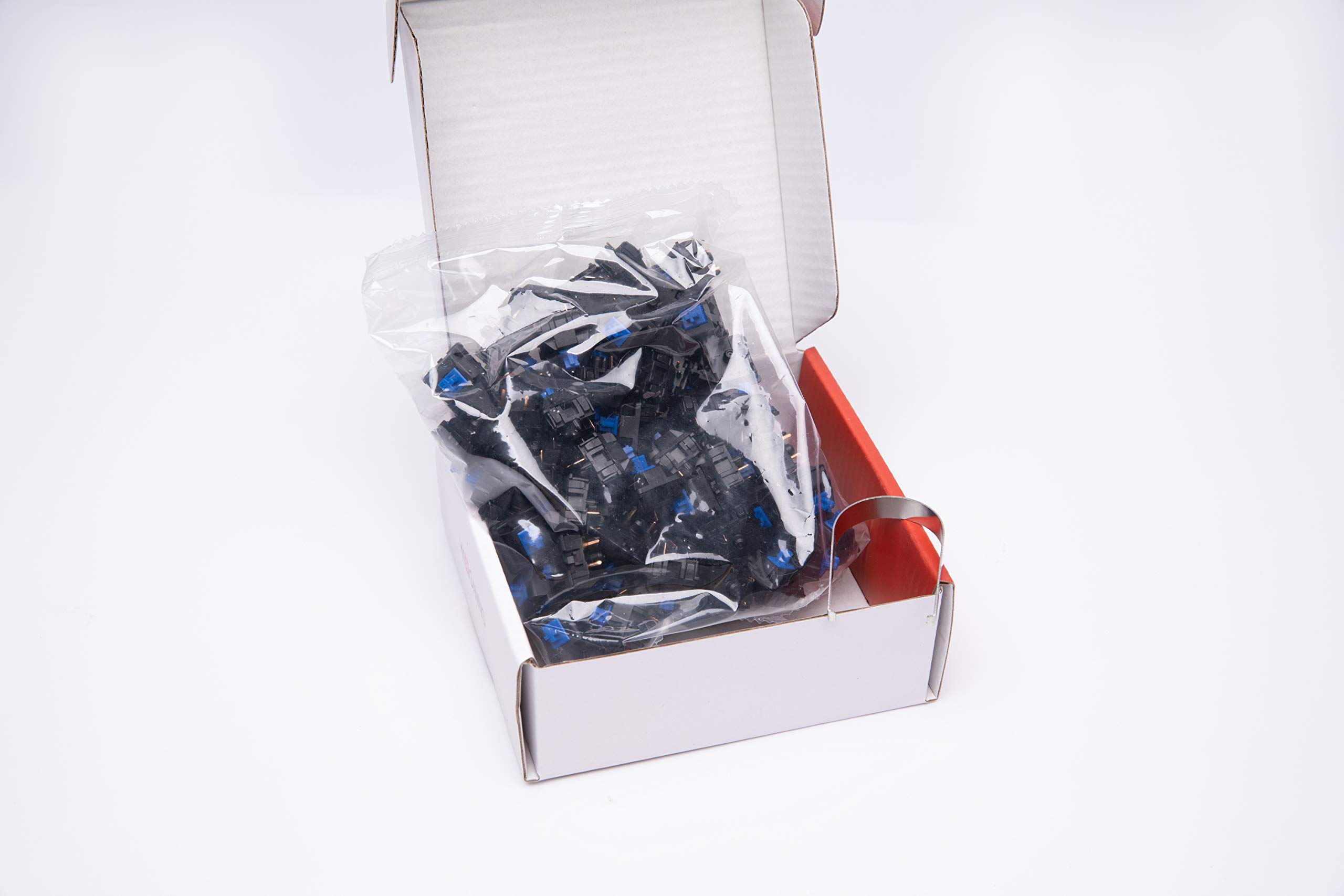 HK Gaming MS-1 Mechanical Key Switches for Mechanical Gaming Keyboards | PCB Mounted | Pre Lubed | 72cN ; Linear (Pro Lake Blue, 90 Pcs)