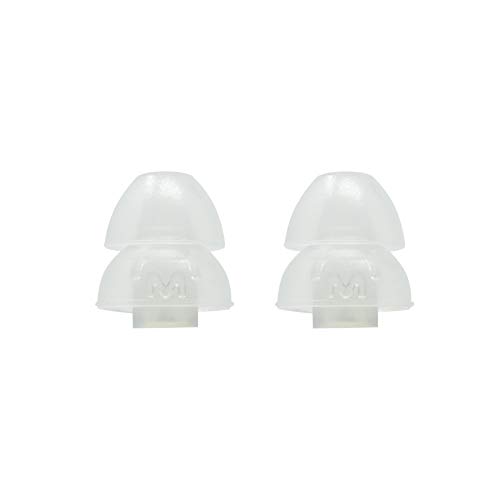Etymotic Research Etymotic Dual Flange Eartips for use with Etymotic Earphones - 3 Pairs Medium (10mm Outer Width), Clear (ER201102)