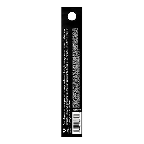 e.l.f. Hydrating Camo Concealer, Lightweight, Full Coverage, Long Lasting, Conceals, Corrects, Covers, Hydrates, Highlights, Deep Caramel, Satin Finish, 25 Shades, All-Day Wear, 0.20 Fl Oz