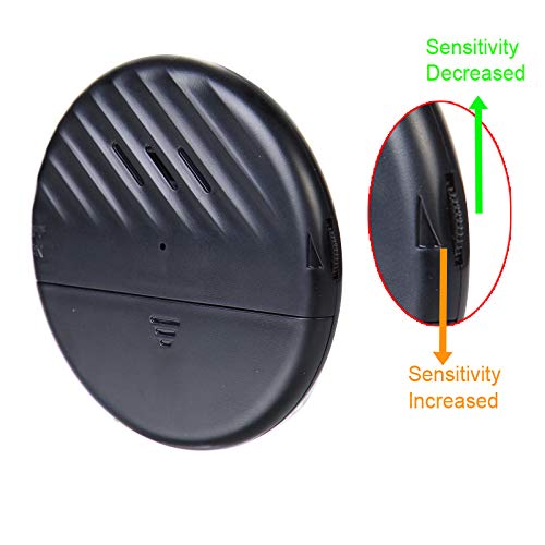 EverNary Window Vibration Alarm,125dB Loud Ultra-Slim Anti-Theft Alarm for Door and Window Glass Break Sensor Alert with Adjustable Sensitivity (5, Black)