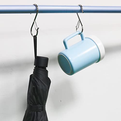 Anti-Falling S Hook ITROLLE 10PCS 3.5 Inch Heavy Duty Metal Safety Buckle Design S Shaped Hooks for Hanging Plants, Lights, Pot, Pans, Cups Anti Drop S Hook Hangers