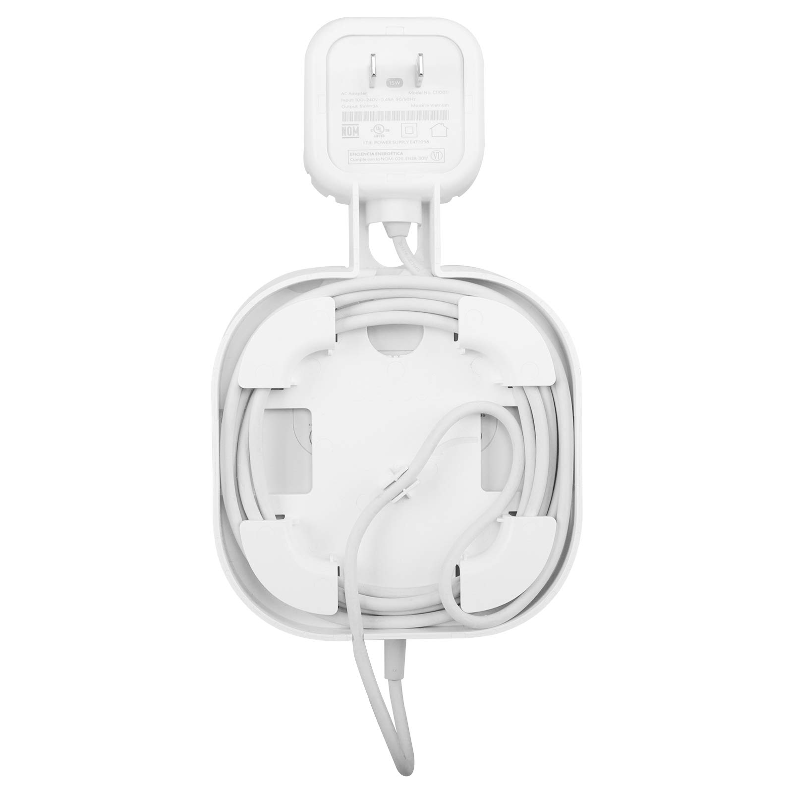 HOLACA Outlet Wall Mount Hanger for eero 6 Dual-Band mesh Wi-Fi 6 Router, Space Saving Holder, Easy Moved, Cord Management for eero 6 without Messy Wires and Screws (2 Pack)