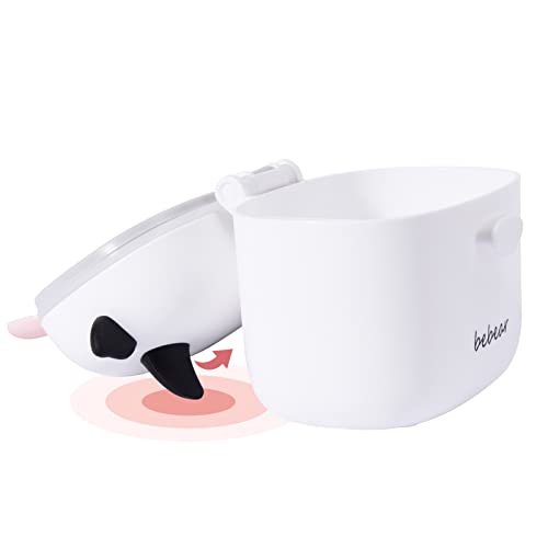 Bebamour Baby Formula Dispenser Portable Travel Milk Powder Formula Container Candy Fruit Snack Storage Container with Scoop and Leveller, BPA Free (Black)