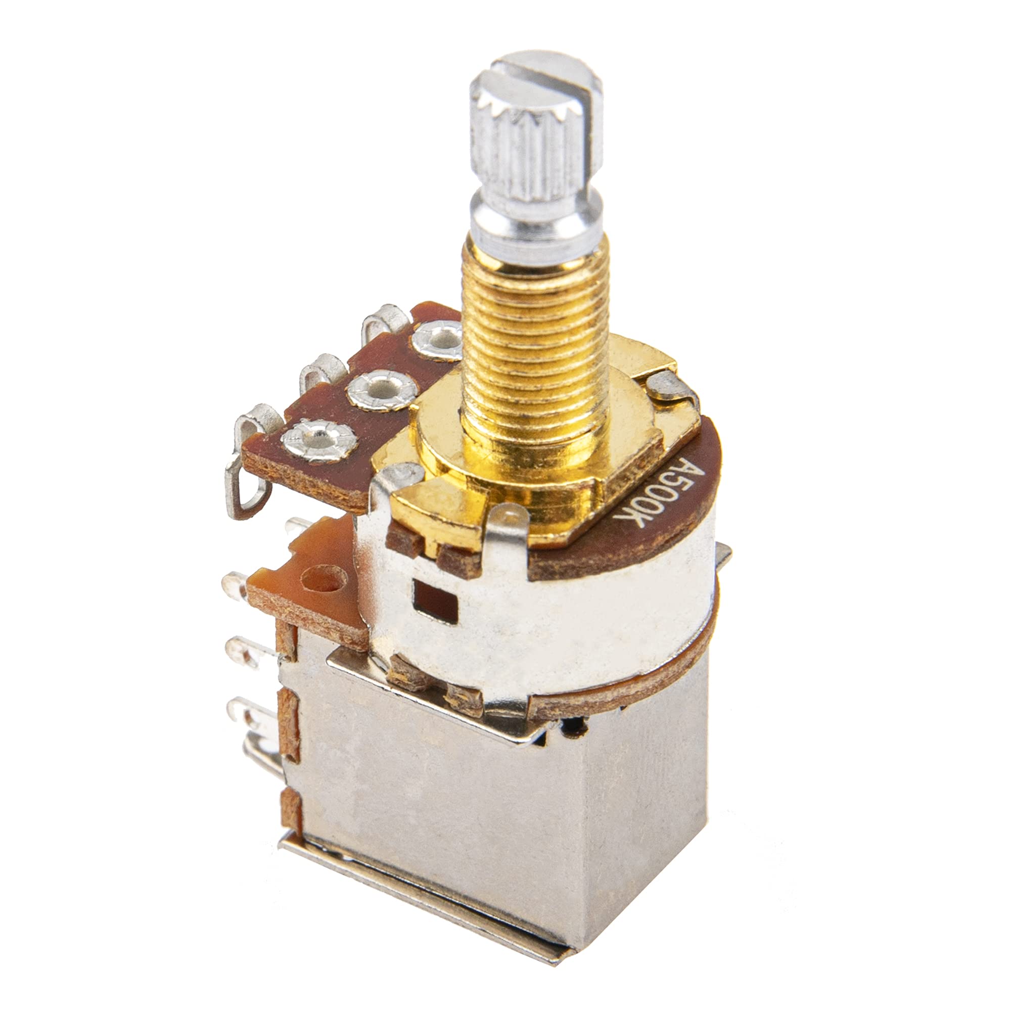 2PCS Yootones A500K Push Push Guitar Pots Audio Taper Potentiometers Long Copper Split Shaft Compatible with Guitar Accessories