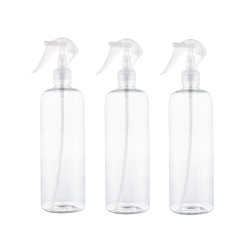 HEMOTON 3 Pcs Plastic Spray Bottle Empty Mist Spray Bottle Trigger Sprayer Leak Proof Refillable Atomizers for Hair Salons Household Cleaners