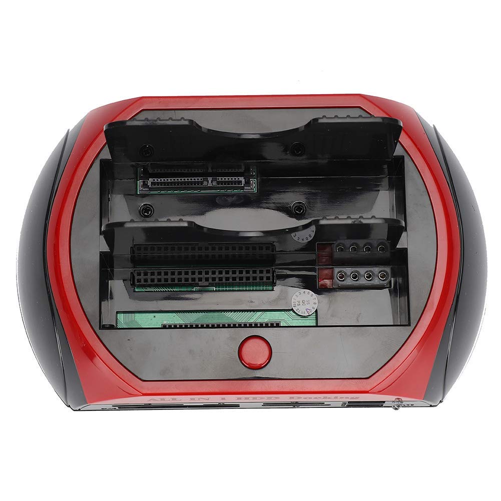 Linel Hard Drive Docking Station-2.5 /3.5 Inch SATA IDE HDD Dual Slots Hard Drive Enclosure Hard Drive Dock with All in One Hard Drive Reader USB 2.0 Hub Us Plug