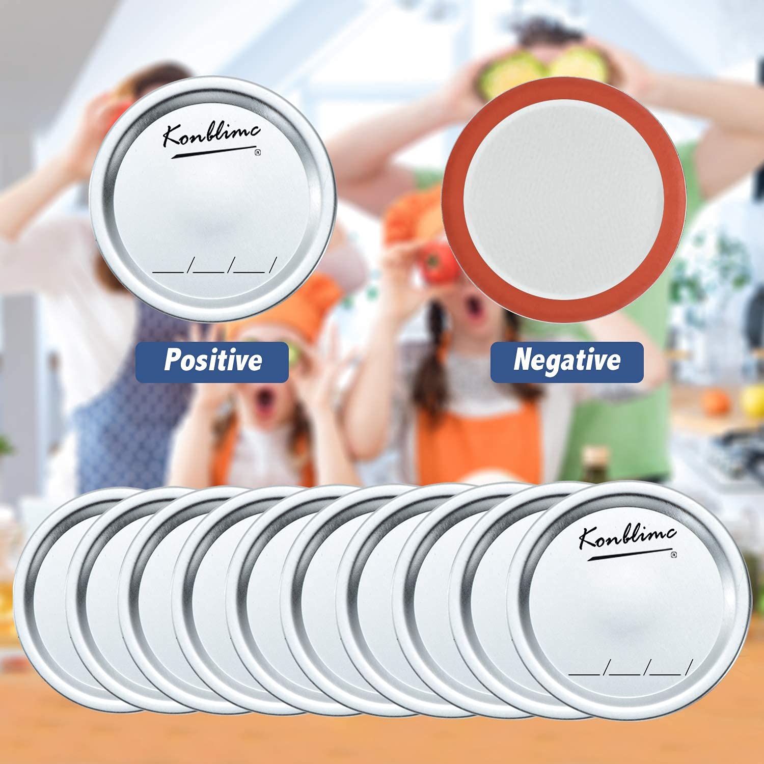 200-Count Canning Lids, Regular Mouth Canning Lids for Ball, Kerr Jars, Split-Type Metal Mason Jar Lids and Secure Canning Jar Lids, 100% Fit for Regular Mouth Jars Lids(200-Count, 70mm)
