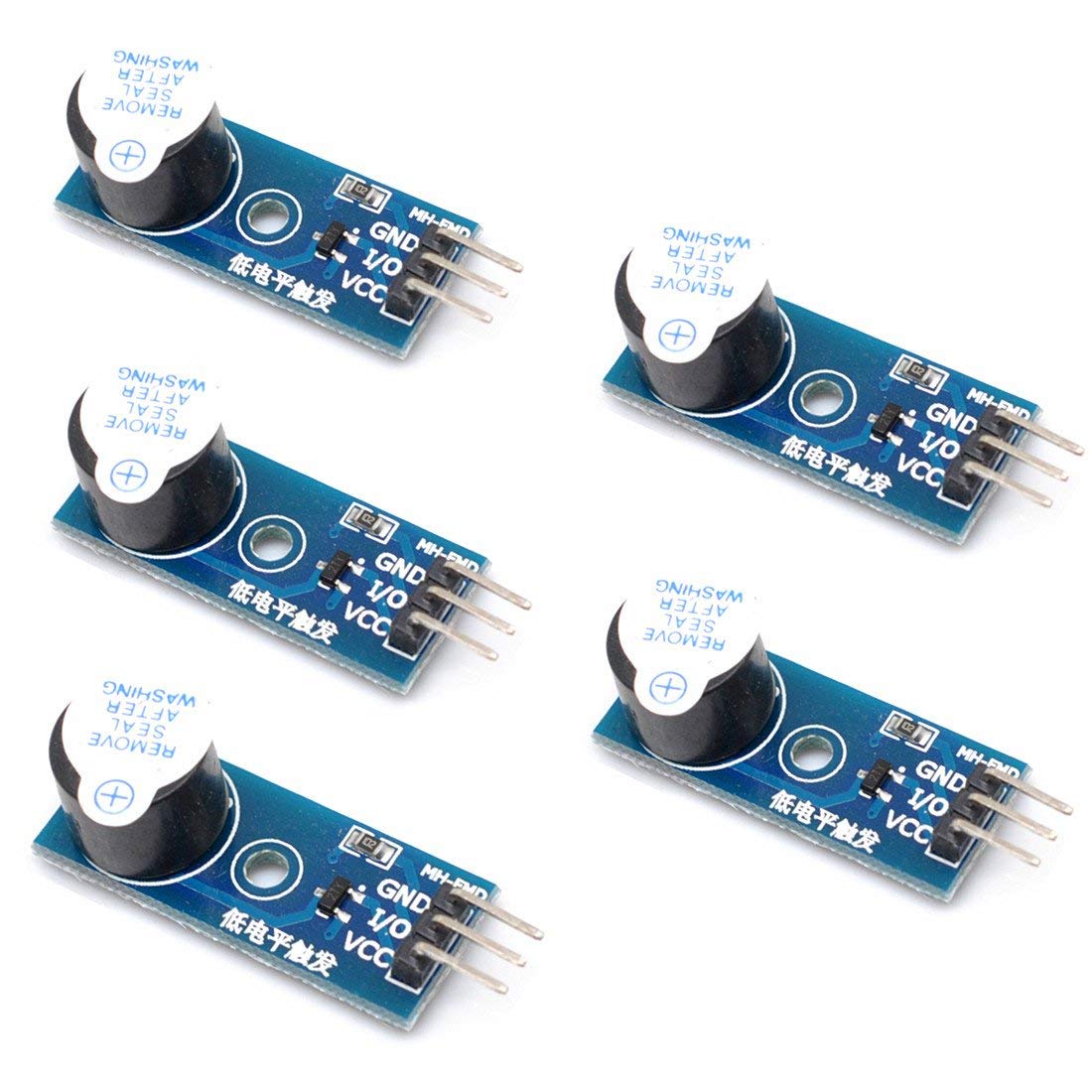 ARCELI 5pcs DC 3.3-5V Passive Low Level Trigger Buzzer Alarm Sound Module for Arduino