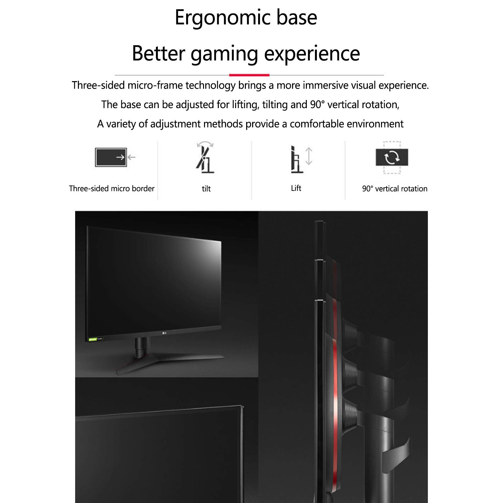 LIQIANG 2K Computer Monitor, Game Monitor, 2560 * 1440 Resolution, 16:9, HDMI Interface, DP, Audio Interface, 1 (ms) Fast Response, 144Hz, Support Wall Mount