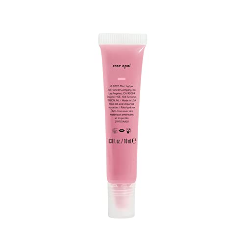 Honest Beauty Gloss-C Lip Gloss, Rose Opal with Coconut Oil + Jojoba Seed Oil| EWG Certified + Dermatologist Tested & Vegan + Cruelty free | 0.33 fl. Oz
