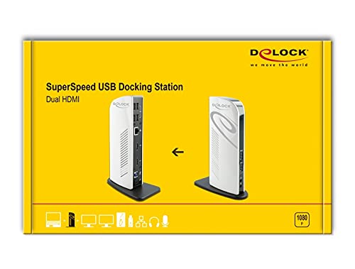 Delock USB Docking Station Dual HDMI Full HD/USB 3.2 / LAN/Audio