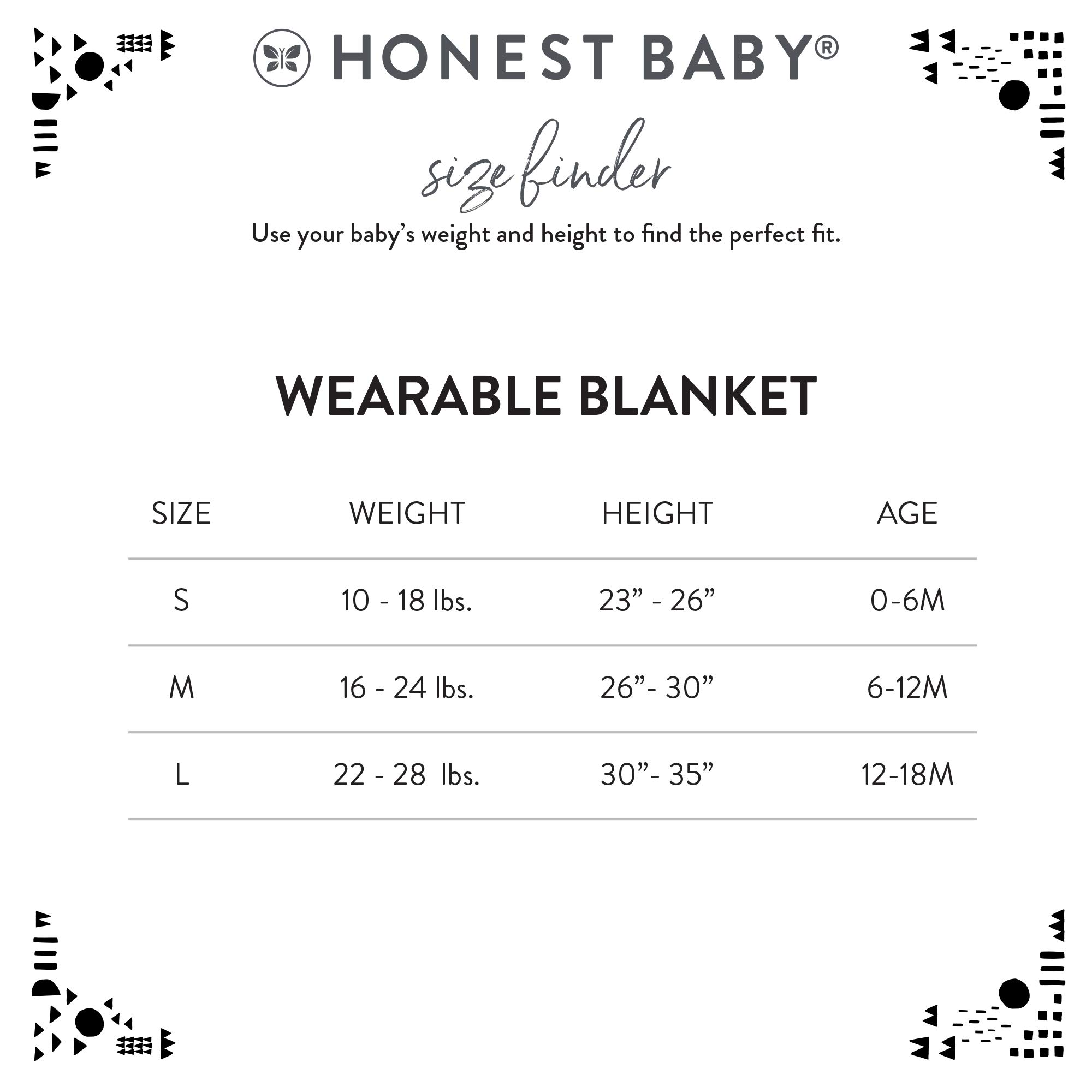 HonestBaby Organic Cotton Matelasse Wearable Blanket, Dark Navy, Large