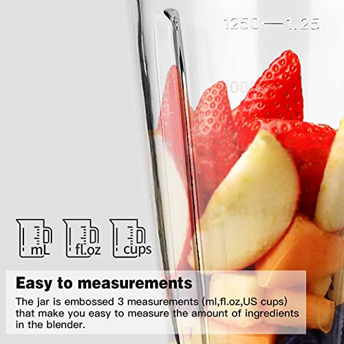 Blender for Kitchen 600W Blender for Shakes and Smoothies 52 oz Kitchen Countertop Blender with Glass Jar High Speed Ice Crusher Blender Black Smoothie Blender for Shakes Frozen Drinks